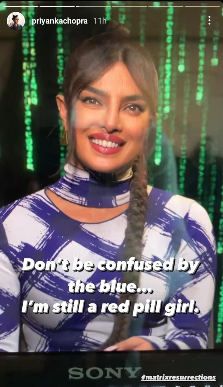 The Matrix Resurrections: Priyanka Chopra's Pill Revelation Post Drops ...