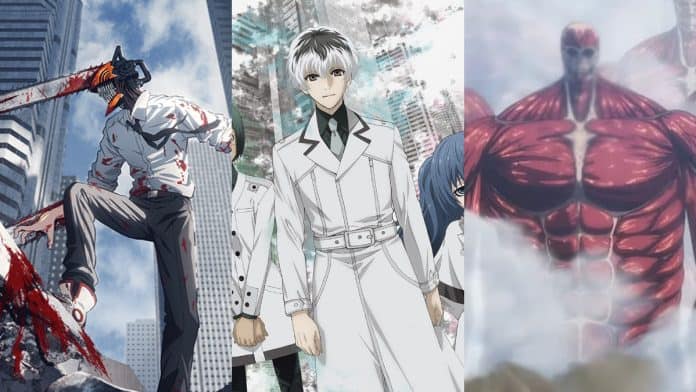 10 Censored Anime Series: Chainsaw Man, Attack On Titan, Tokyo Ghoul ...