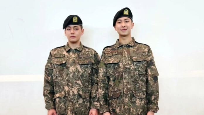 BTS' RM and V Slay in Uniforms as They Graduate from Military Training ...